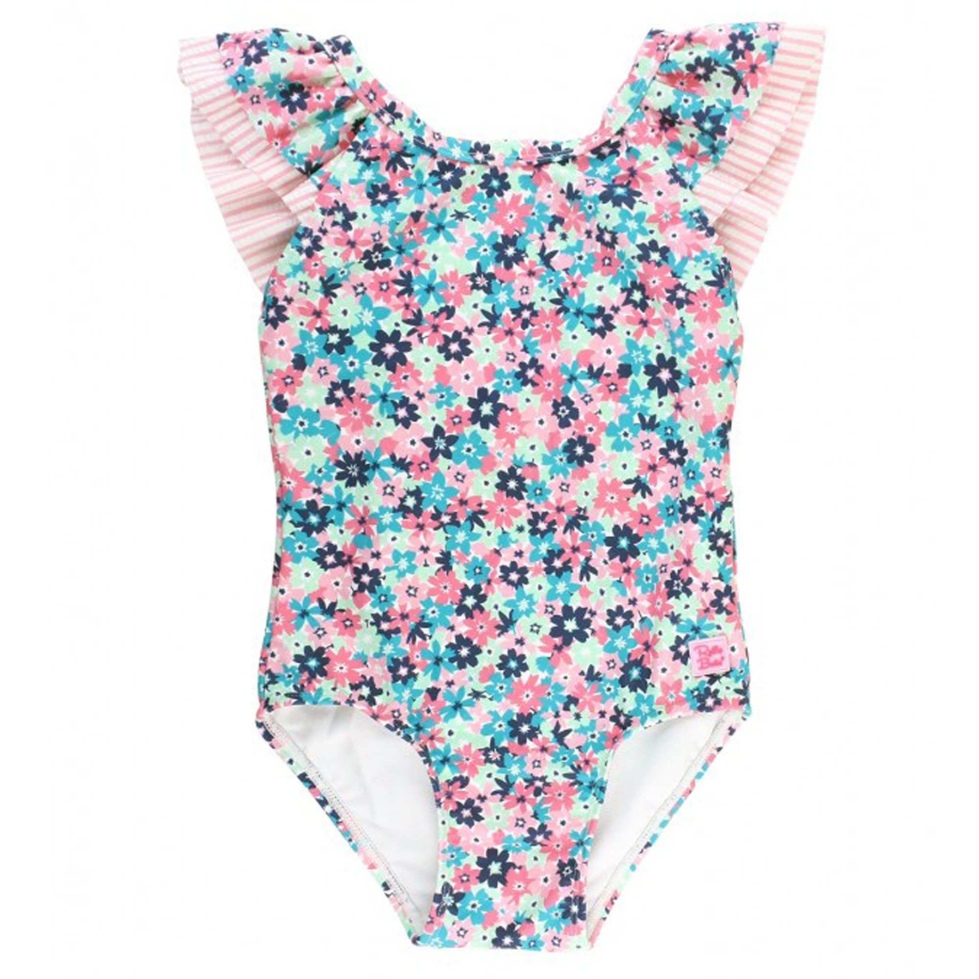 Ruffle Butts Water Lilies One V-Back Swimsuit for Toddlers